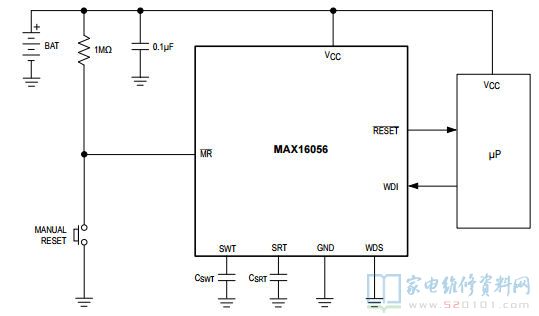 超低电流处理器监控MAX16058 - 家电维修资料网