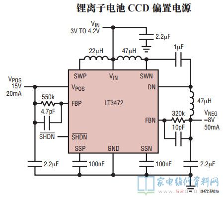 负输出稳压器LT3472 - 家电维修资料网