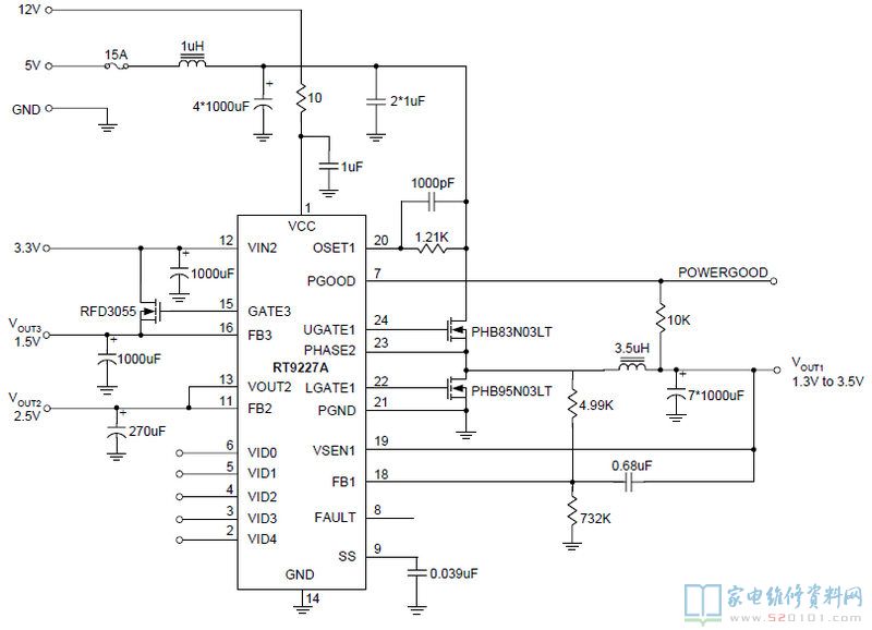 电源管理芯片RT9227A - 家电维修资料网