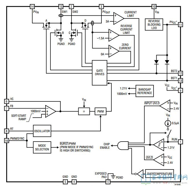 同步降压-升压型DC/DC转换器LTC3115-1 - 家电维修资料网