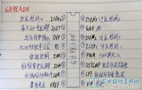 背光驱动芯片GB98ADN - 家电维修资料网