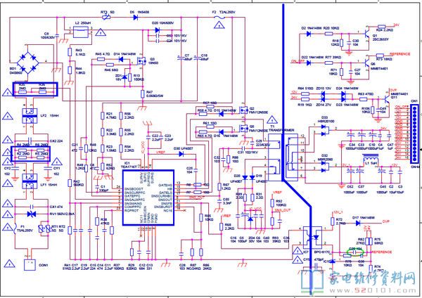 创维168P-P6L011-00电源板电路原理图 - 家电维修资料网