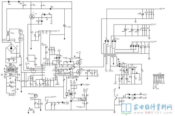 创维168P-L5L01F-00电源板电路原理图 - 家电维修资料网