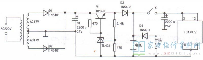用复合管代换电源调整管D2396 - 家电维修资料网