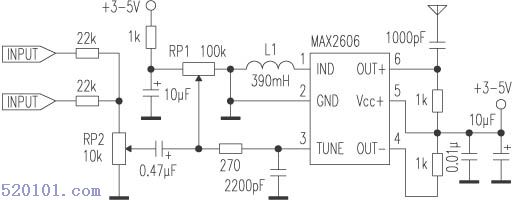 调频发射芯片MAX2606 - 家电维修资料网