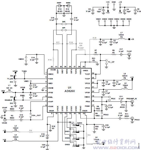 AD8260高电流驱动器放大器和数字VGA前级放大器 - 家电维修资料网
