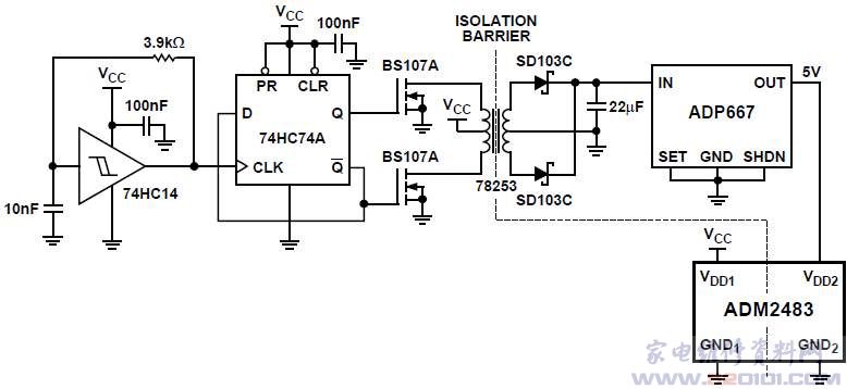 ADM2483 RS-485收发器 - 家电维修资料网