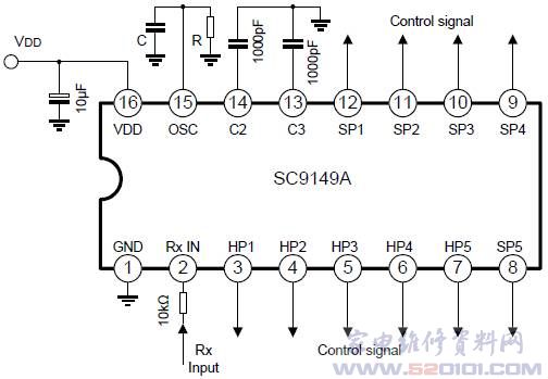 SC9149A红外遥控接收集成电路 - 家电维修资料网