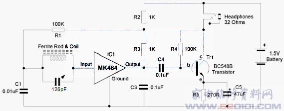 MK484微型收音机集成电路 - 家电维修资料网